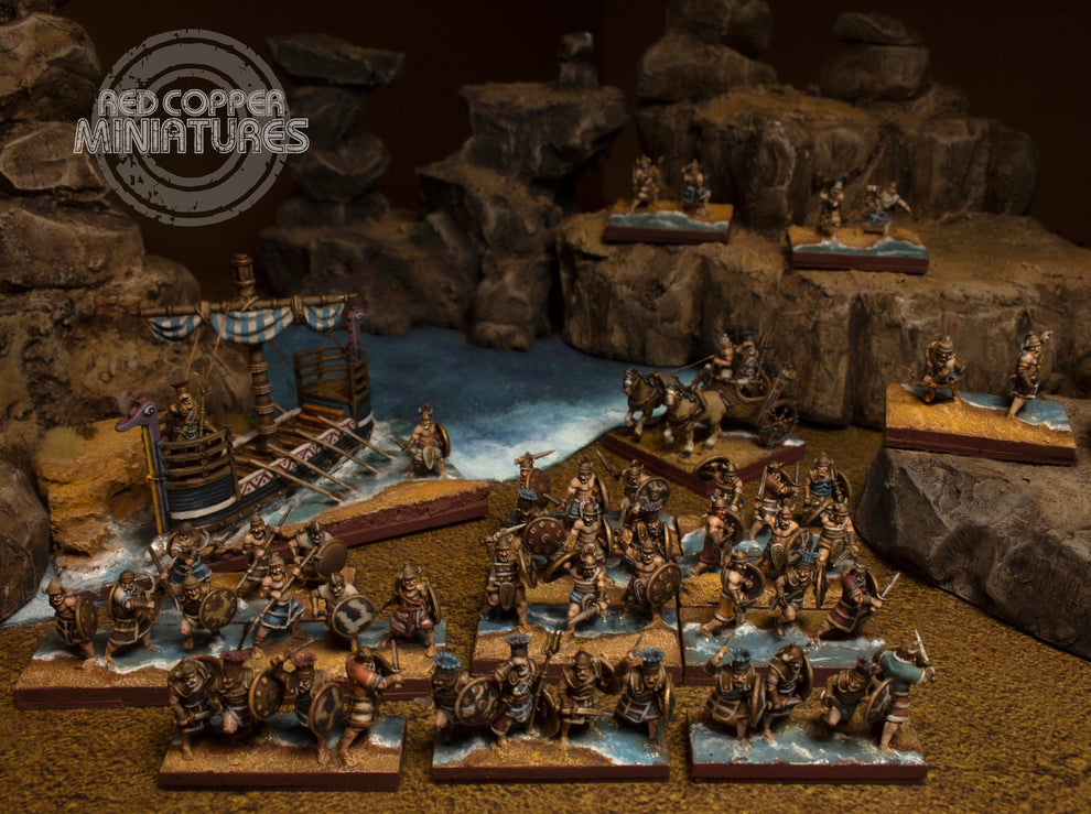 28mm Sea Peoples Chariots – Proxy Wargaming Aus